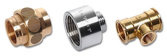 Threaded fittings from brass